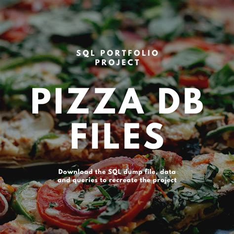 Pizza Project Files Learn Bi Online