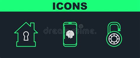 Set Line Safe Combination Lock Wheel House Under Protection And Smartphone With Fingerprint