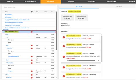 sql sentry portal storage