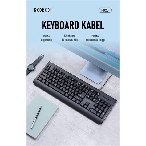 Jual Seruni Robot Rk20 Keyboard Usb Kabel 1 5meter Shopee Indonesia