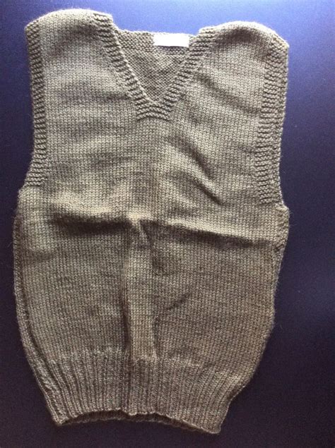 Vintage 1940s Wwii American Red Cross Hand Knit V Neck Wool Sweater