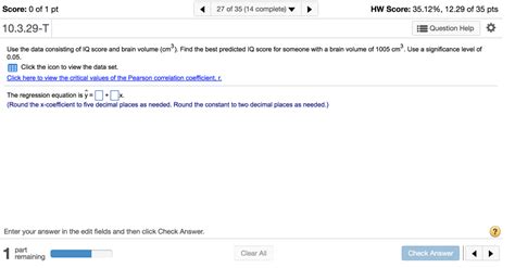 Solved Score 0 Of 1 Pt 27 Of 35 14 Complete Hw Score