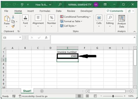 how to automatically generate the invoice numbers in excel