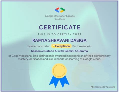 Ramya Shravani Dasiga On Linkedin Codevipassana Datatoai Gemini