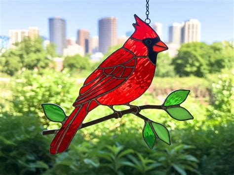 Pattern Red Cardinal Bird Stained Glass Cardinal Bird Stained Glass