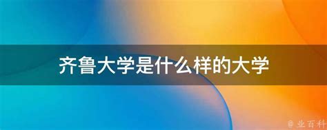 齐鲁大学是什么样的大学 业百科