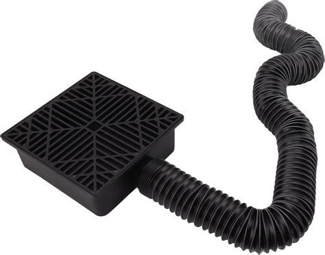 Black Gutter Downspout Extensions Catch Basin LowDownspout Extender