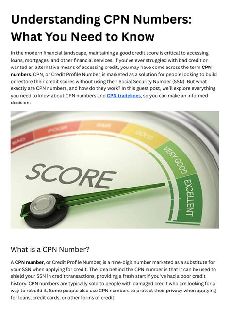 Ppt Understanding Cpn Numbers What You Need To Know Powerpoint Presentation Id 13654398