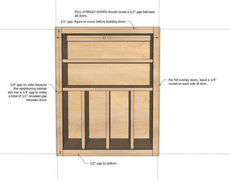 Wall Kitchen Cabinet Basic Carcass Plan Ana White