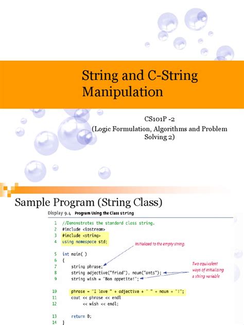 6 string and c string manipulation pdf string computer science