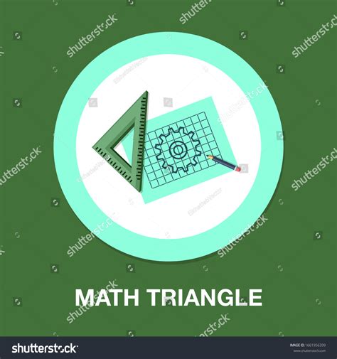 Math Triangle Ruler Pencil Icon Stock Vector Royalty Free Shutterstock