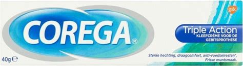 6x Corega Kleefcreme Triple Action 40 Gr Bol