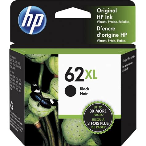 HP 62XL High Yield Black Ink Cartridge C2P05AN 140 B H Photo