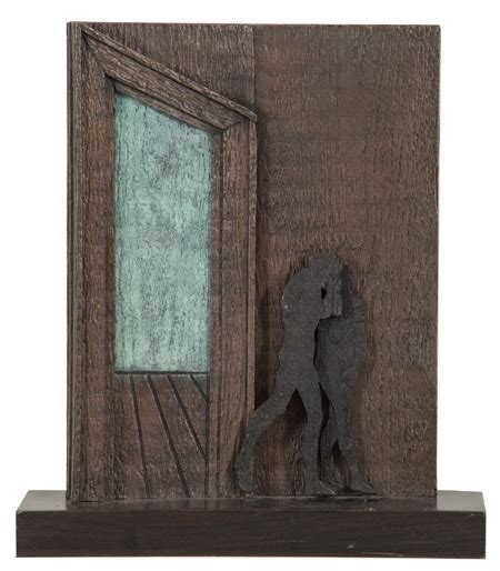 Mario Ceroli Castelfrentano Ch 1938 La Cacciata Scultura In Bronzo