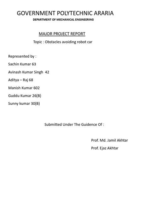 obstacles avoiding robot by sk pdf robotics automation