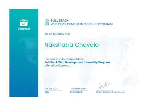 Nakshatra Chavala On Linkedin Check Out Nakshatras Certificate On