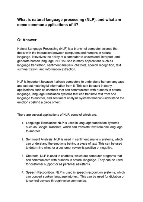 What Is Natural Language Processing Nlp And What Are Some Common