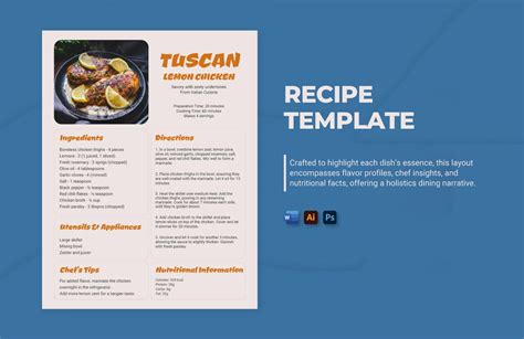 Recipe Word Template In Word Download