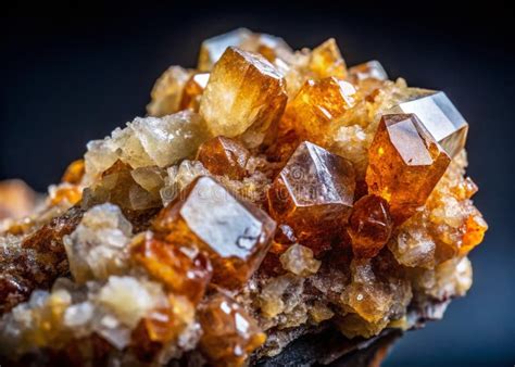 Closeup View Of A Porous Brownish Albite Mineral Specimen Detailed