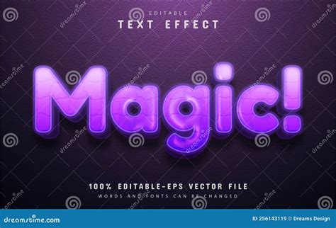 Magic Text Effect Editable Stock Vector Illustration Of Vector 256143119