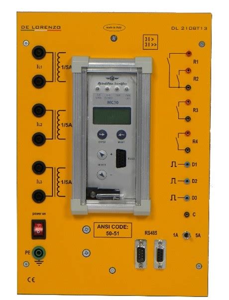 Inverse Time Three Phase Over Current And Earth Fault Relay De Lorenzo Training And Didactical
