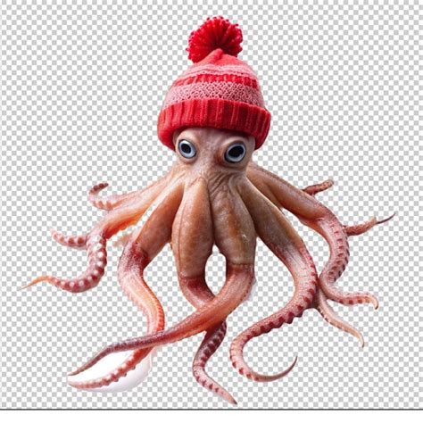 Yum Yum Winter Squid Isolated Premium Ai Generated Psd