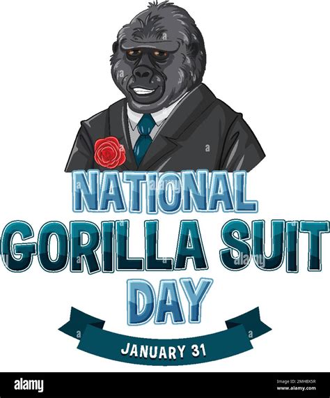 National Gorilla Suit Day Banner Illustration Stock Vector Image And Art