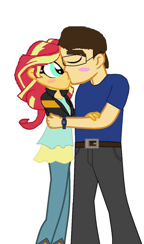 Me And Sunset Shimmer Kissing By Epiccartoonsfan On Deviantart