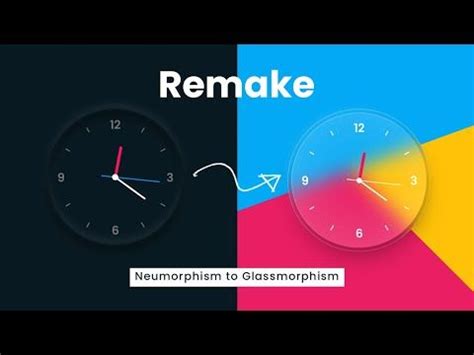 Stunning Glassmorphism Analog Clock UI Design With Javascript