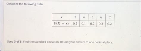 Solved Consider The Following Data 3 4 5 6 7 X Pxx 02