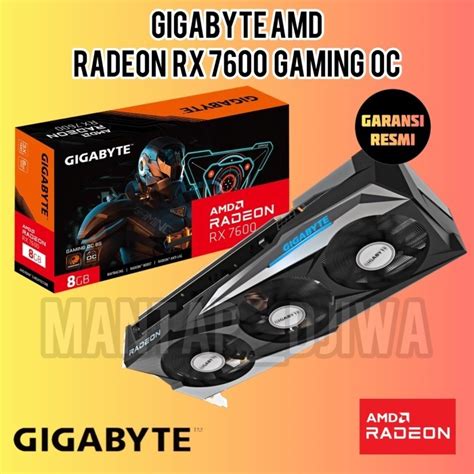 Jual Amd Radeon Gigabyte Rx 7600 Rx7600 8gb Gaming Oc Garansi Resmi