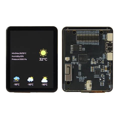 T4 S3 Esp32 S3 241inch Amoled Touch Display Development Board Rgb