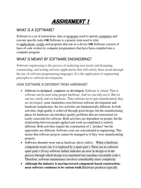 assignment 1 what is a software pdf application software software