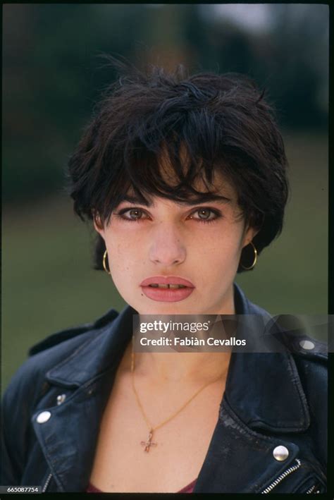 French Actress Beatrice Dalle Poses For A Portrait On The Set Of The