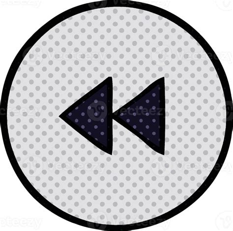 Comic Book Style Cartoon Of A Rewind Button 40356603 Png