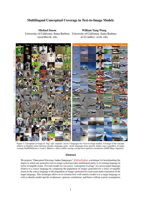 Pdf Multilingual Conceptual Coverage In Text To Image Models