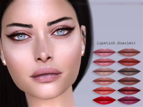 The Sims Resource Lipstick Scarlett