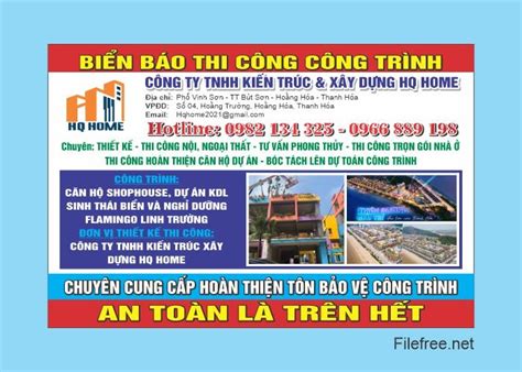 Mẫu Biển Báo Công Trình Xây Dựng Nhà Ở Hướng Dẫn Và Ý Nghĩa Xây dựng