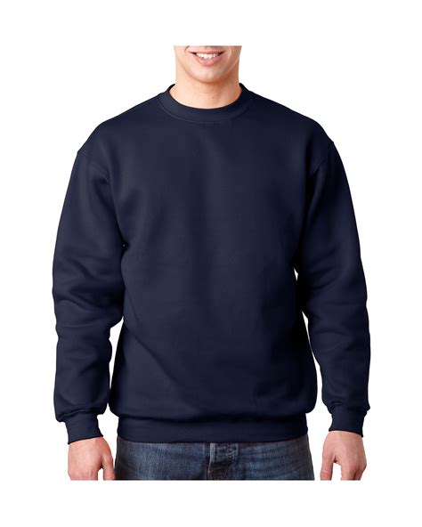 Bayside Mens Heavyweight Bottom Band Crewneck Fleece Style Ba1102