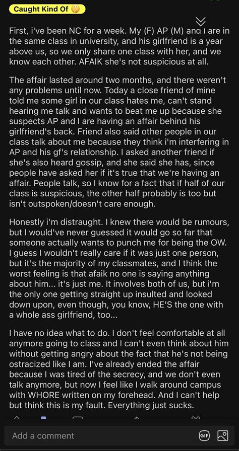 Ow Upset That Her Entire Class Hates Her For Being A Homewrecker R