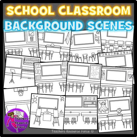 Classroom Background Scenes