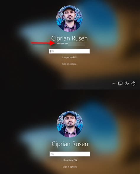 Windows 10 로그인 화면에서 전자 메일 주소 숨기기 또는 표시