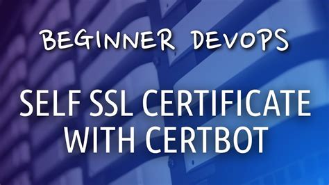 Beginner DevOps How To Setup Domain Name SSL Certificate YouTube