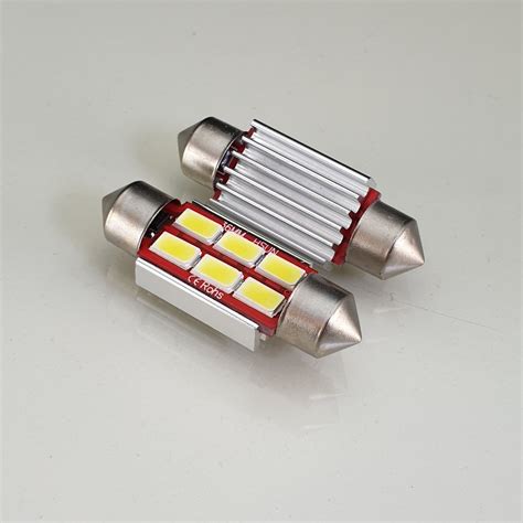 HQ Automotive X Car LED Bulb V X SMD C W Mm CanBus WHITE Car LED Bulbs Festoon
