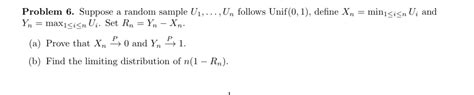 solved problem 6 ﻿suppose a random sample u1 dots un