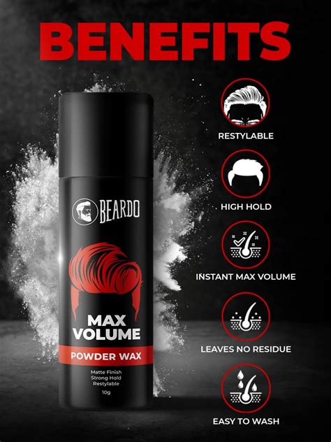 Beardo Max Volume Powder Wax 10 Gm Matte Finish Strong Hold