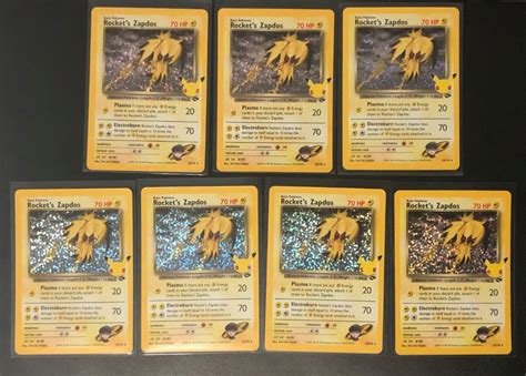 Pokemon 25th Celebrations Rockets Zapdos Hobbies And Toys Toys And Games