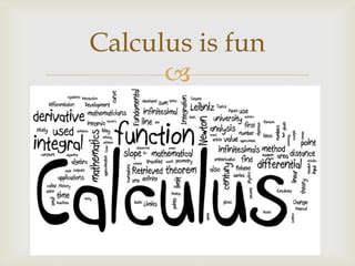Simple Calculus Overview Part PPTX Physics Science