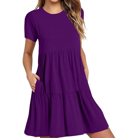 Drses Womens Casual Dresses Womens Summer Casual Short Sleeve T Shirt