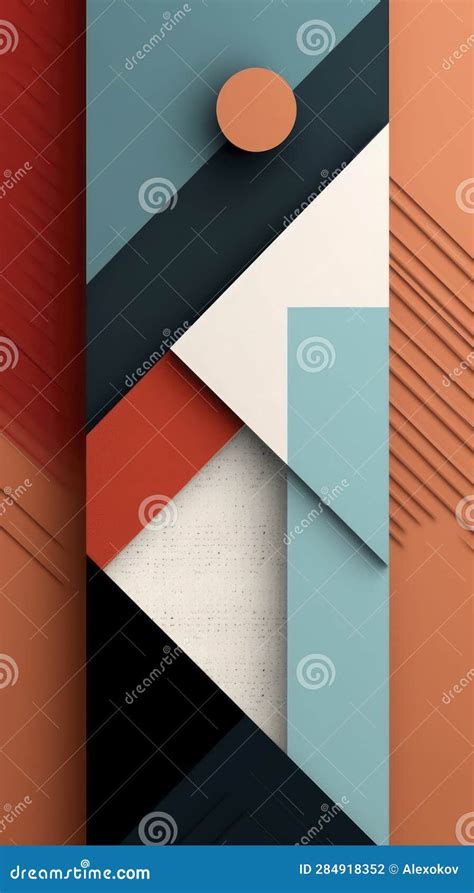 Abstract Design With Bold Angular Shapes And Contrasting Color Palette Ai Generated Stock